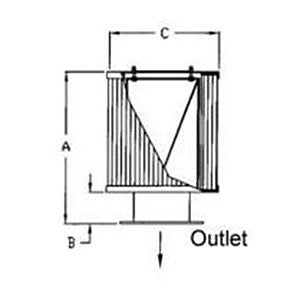 Solberg FT-385P-1200F FT-Series Big Boy Exposed 12″ Flange Inlet Filter ...
