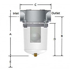 Solberg STS-400C ST-Series See-Through Compact 4″ Liquid Separator ...